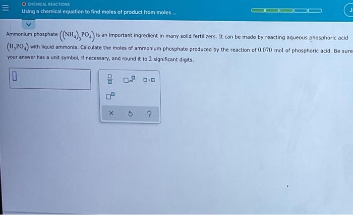 Solved OCHEMICAL REACTIONS Using a chemical equation to find | Chegg.com