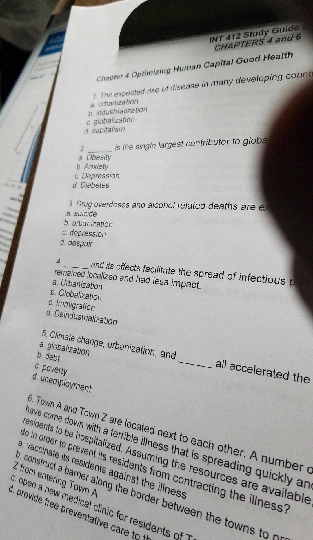 Chapter 4 Optimizing Human Capital Good Heall 1. The | Chegg.com