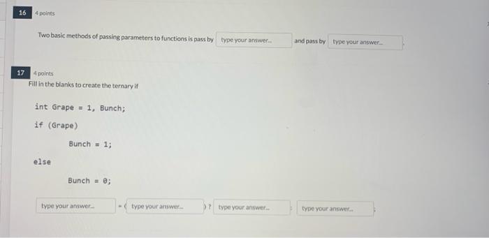 Solved Two Basic Methods Of Passing Parameters To Functions
