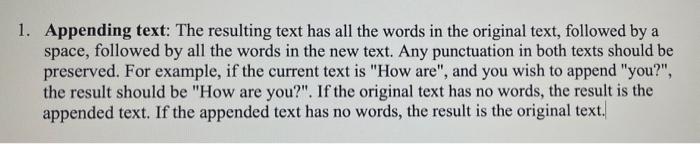 Solved Hi, need some help with this append function. Built | Chegg.com