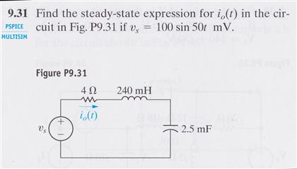 Solved Find the steady-state expression for io(t) in the | Chegg.com