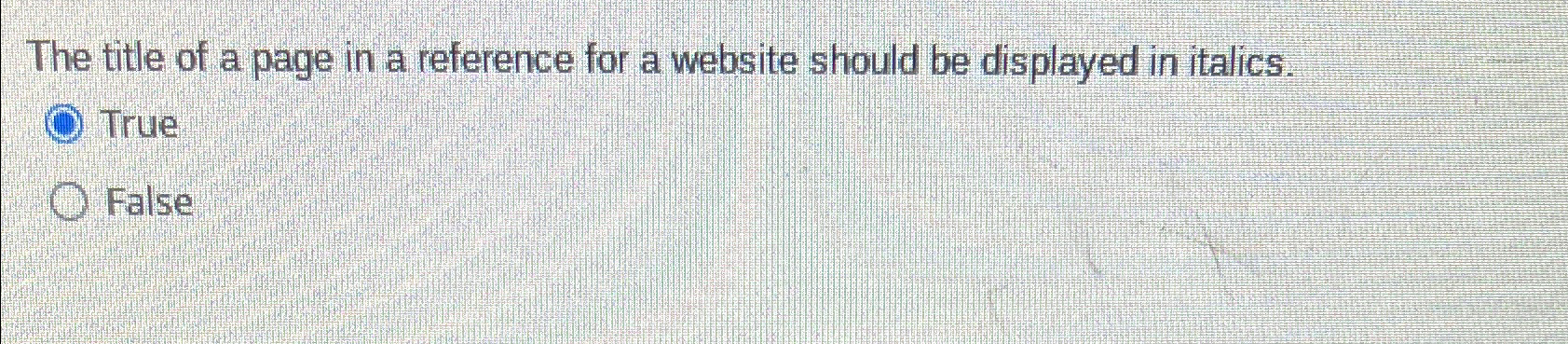 Solved The title of a page in a reference for a website | Chegg.com