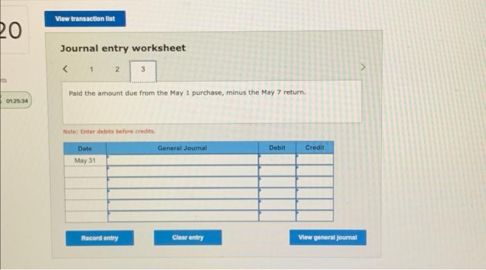 Solved Journal entry worksheet Returned merchandise that had | Chegg.com