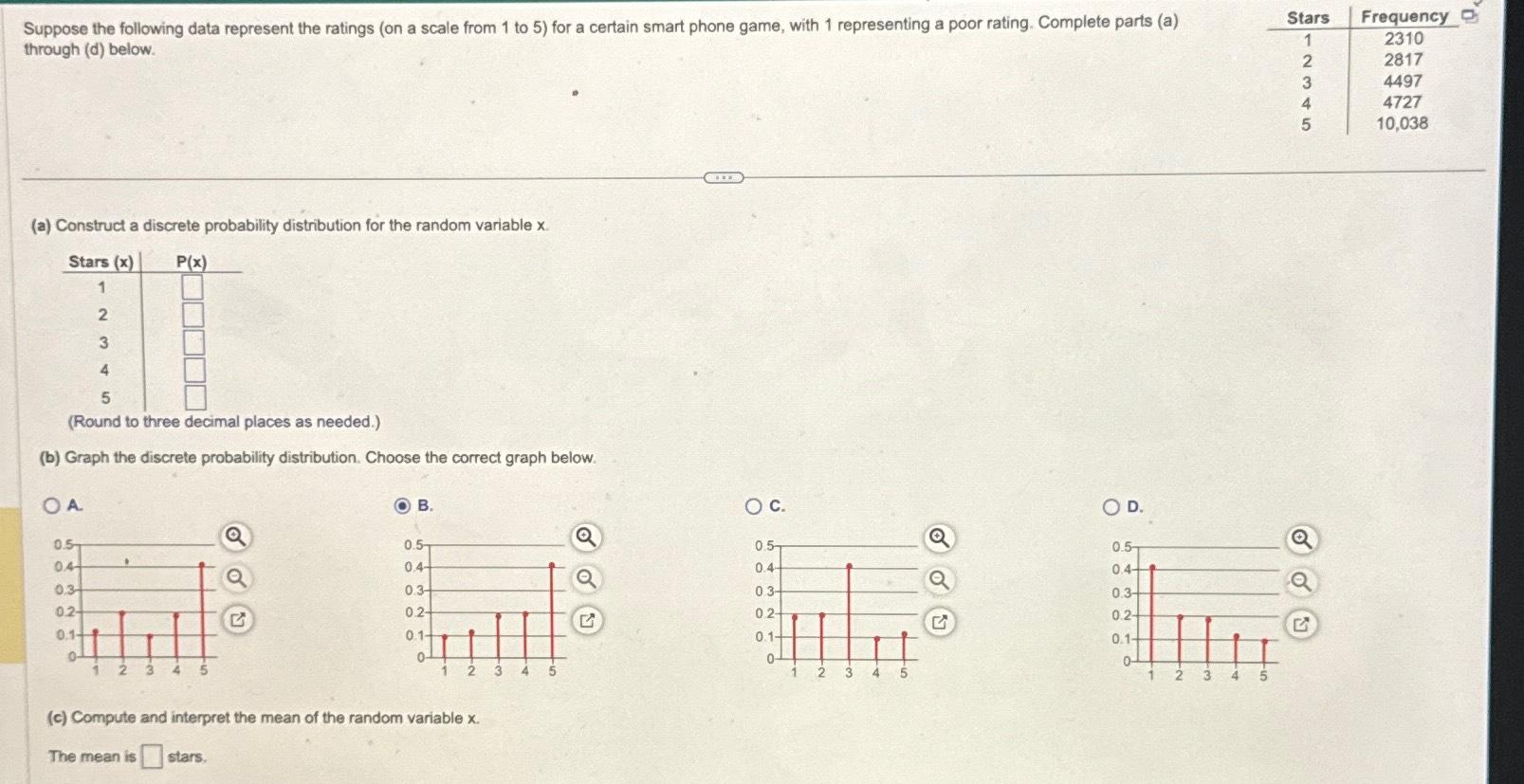 Solved Suppose the following data represent the ratings (on | Chegg.com