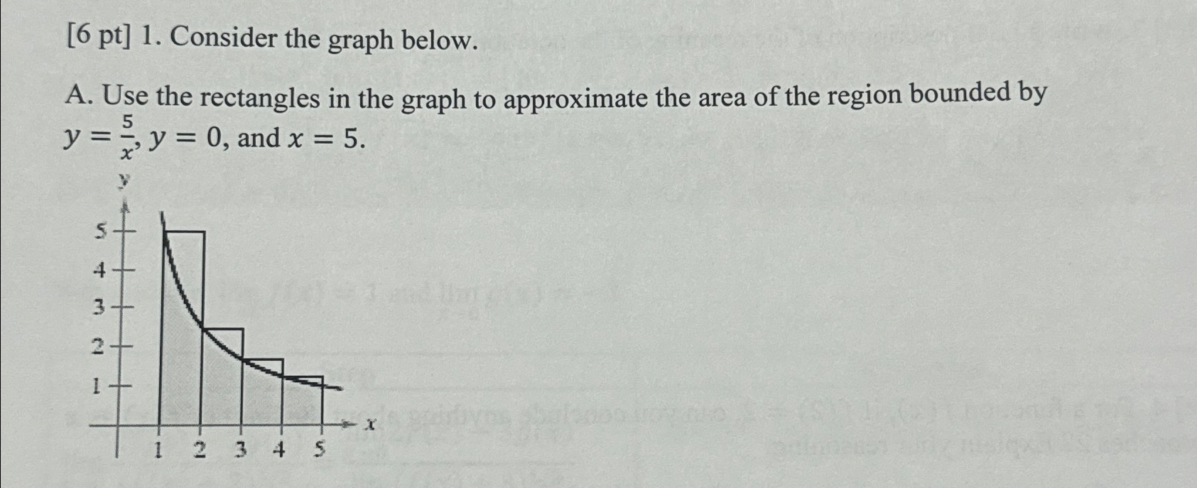Solved [6 ﻿pt] 1. ﻿Consider the graph below.A. ﻿Use the | Chegg.com