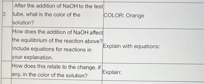 Solved 1 What is color of the initial solution in the test | Chegg.com