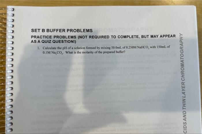 Solved Set B Buffer Problems Practice Problems Not Required