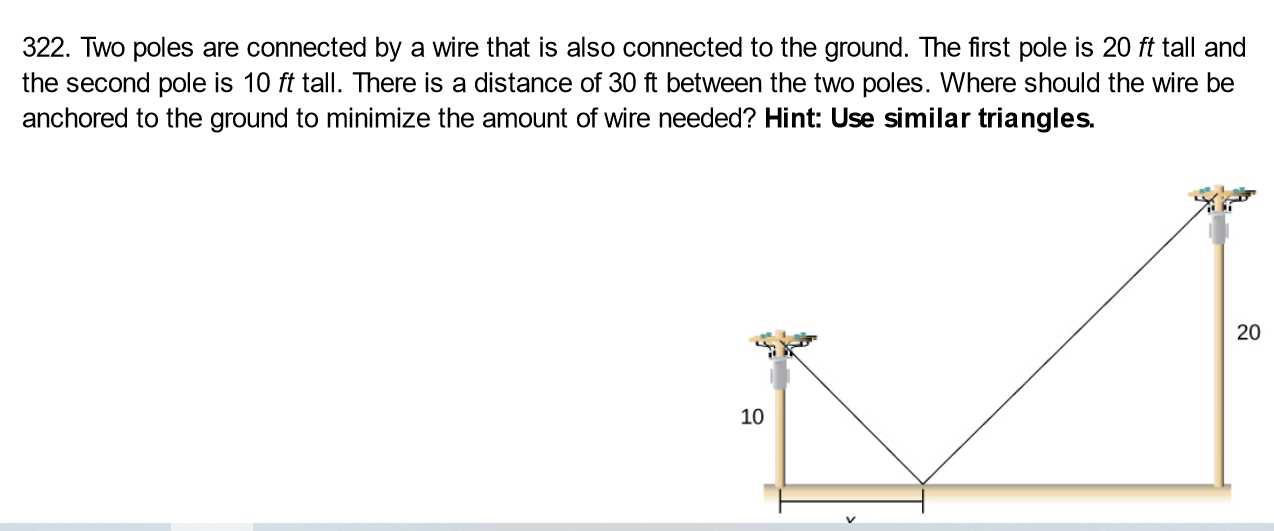 Solved Two poles are connected by a wire that is also | Chegg.com