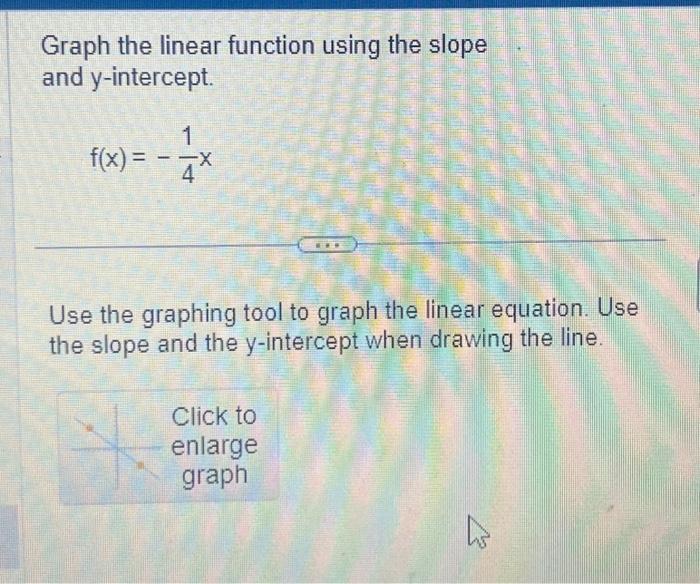 Solved Graph the linear function using the slope and | Chegg.com