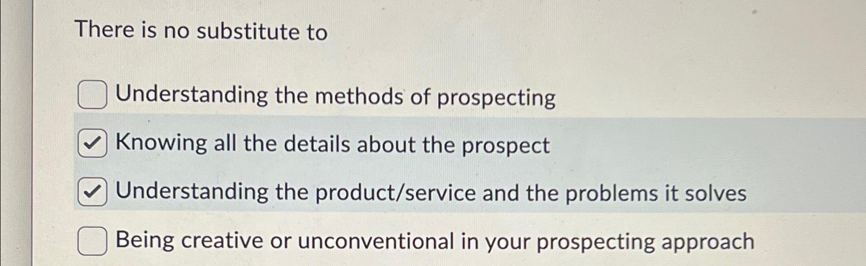 Solved There is no substitute toUnderstanding the methods of | Chegg.com