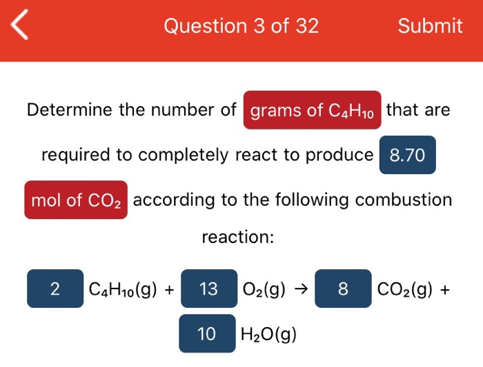 Solved Question 3 of 32 Submit Determine the number of grams | Chegg.com
