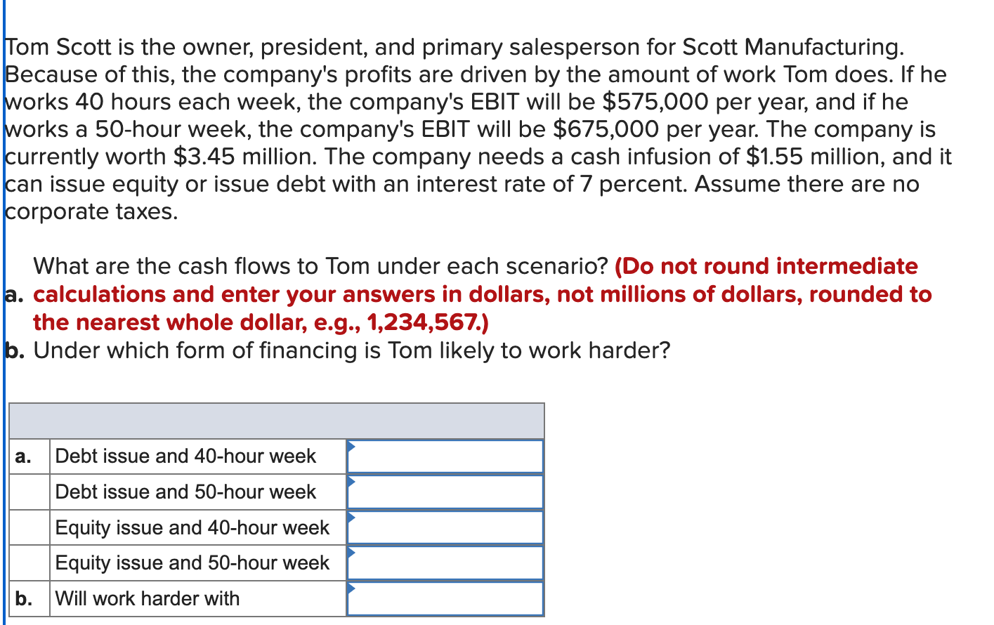 Solved Tom Scott Is The Owner President And Primary
