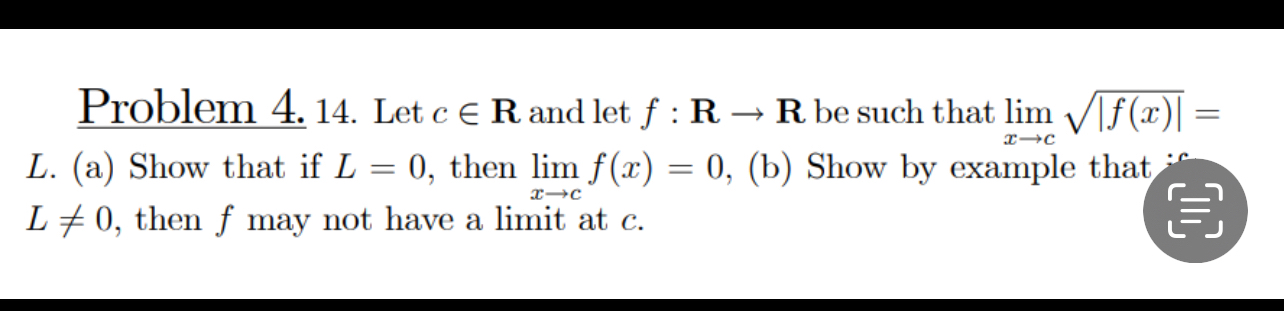 Solved Problem 4. 14. ﻿Let cinR and let f:R→R ﻿be such that | Chegg.com
