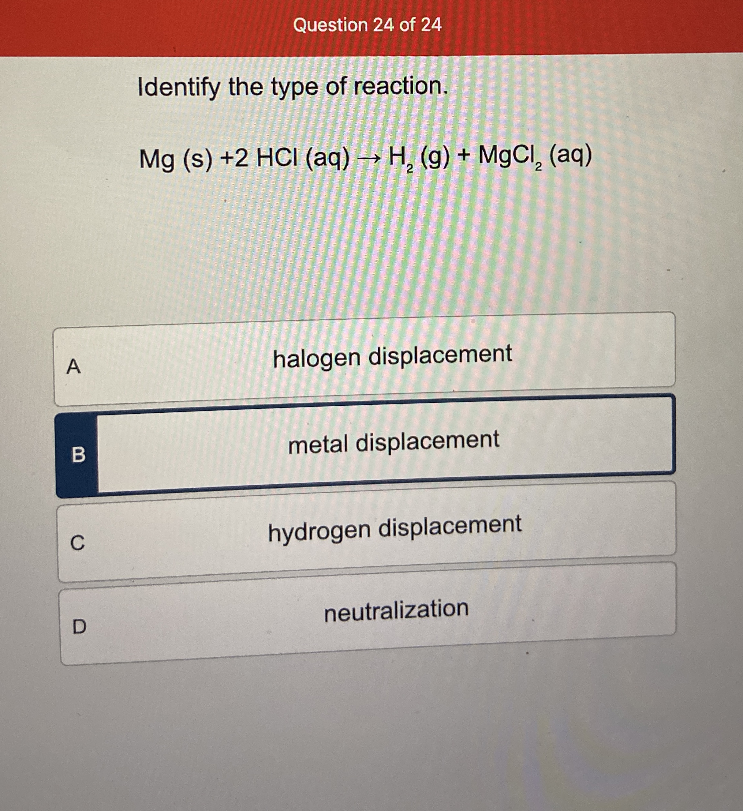 Solved Question 24 ﻿of 24Identify the type of | Chegg.com