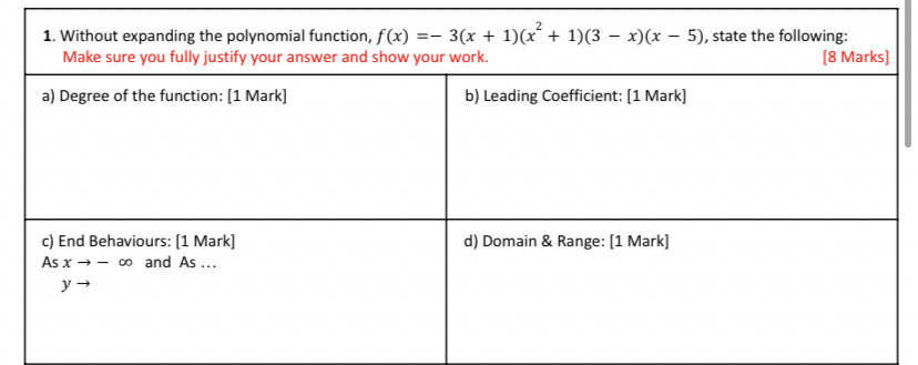 Solved Without expanding the polynomial | Chegg.com