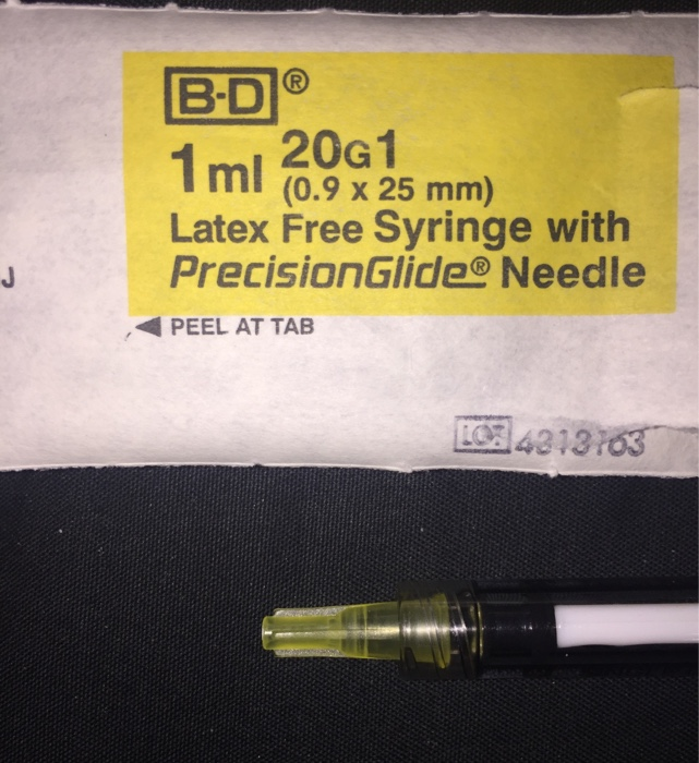 Solved In below image on syringe packet it is mentioned that | Chegg.com