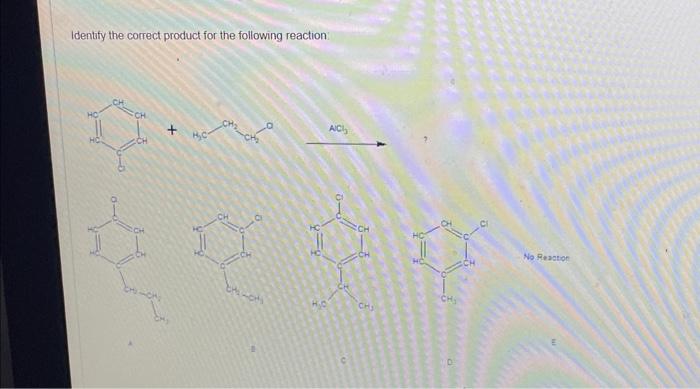 Solved Identify the correct product for the following | Chegg.com