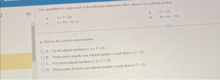 Solved Use quantiffers to make each of the following | Chegg.com