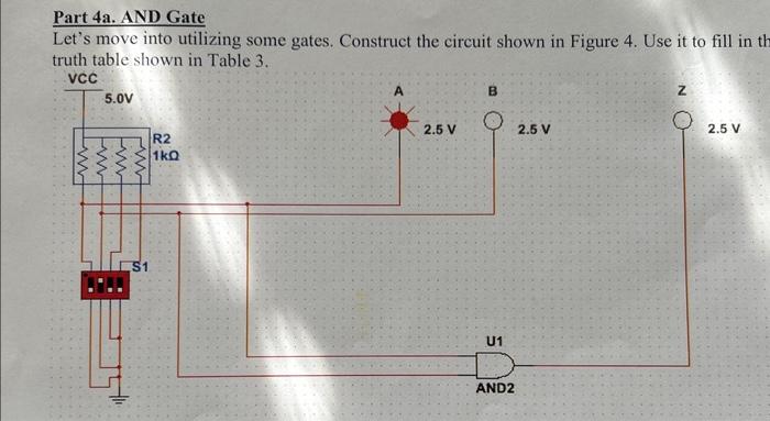 Solved Part 4a. AND Gate Let's move into utilizing some | Chegg.com