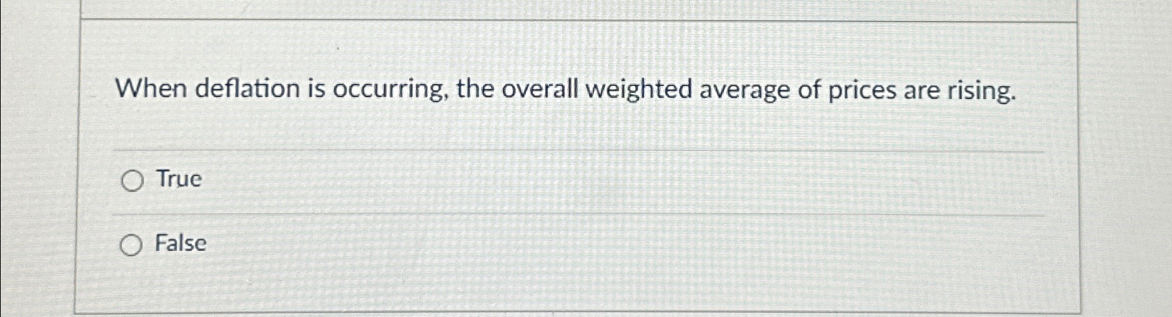 Solved When deflation is occurring, the overall weighted | Chegg.com Solved When deflation is occurring, the overall weighted | Chegg.com