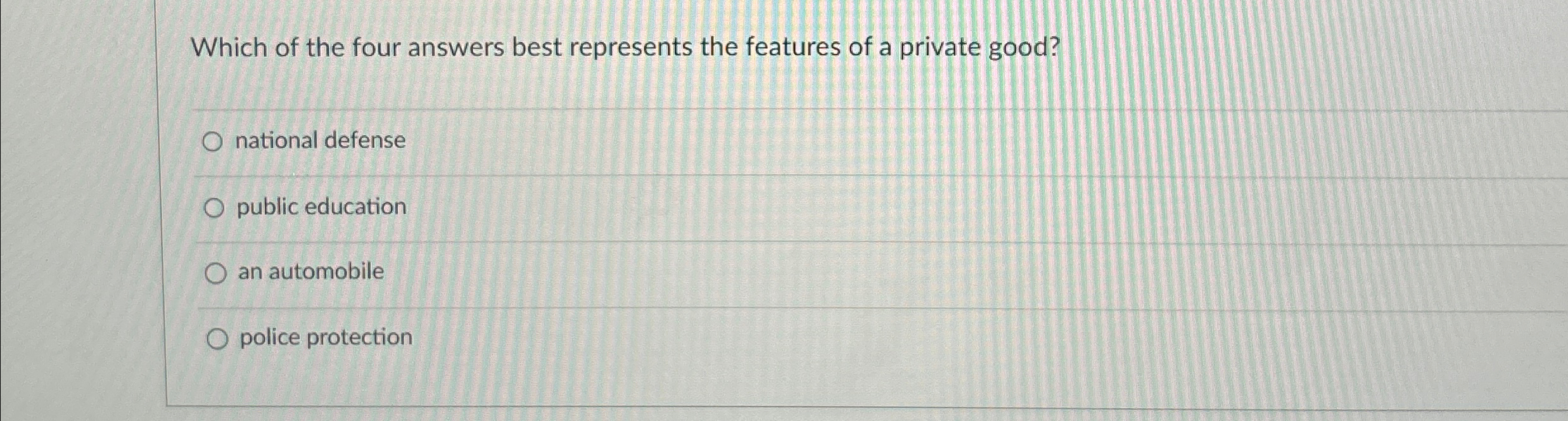 Solved Which of the four answers best represents the | Chegg.com