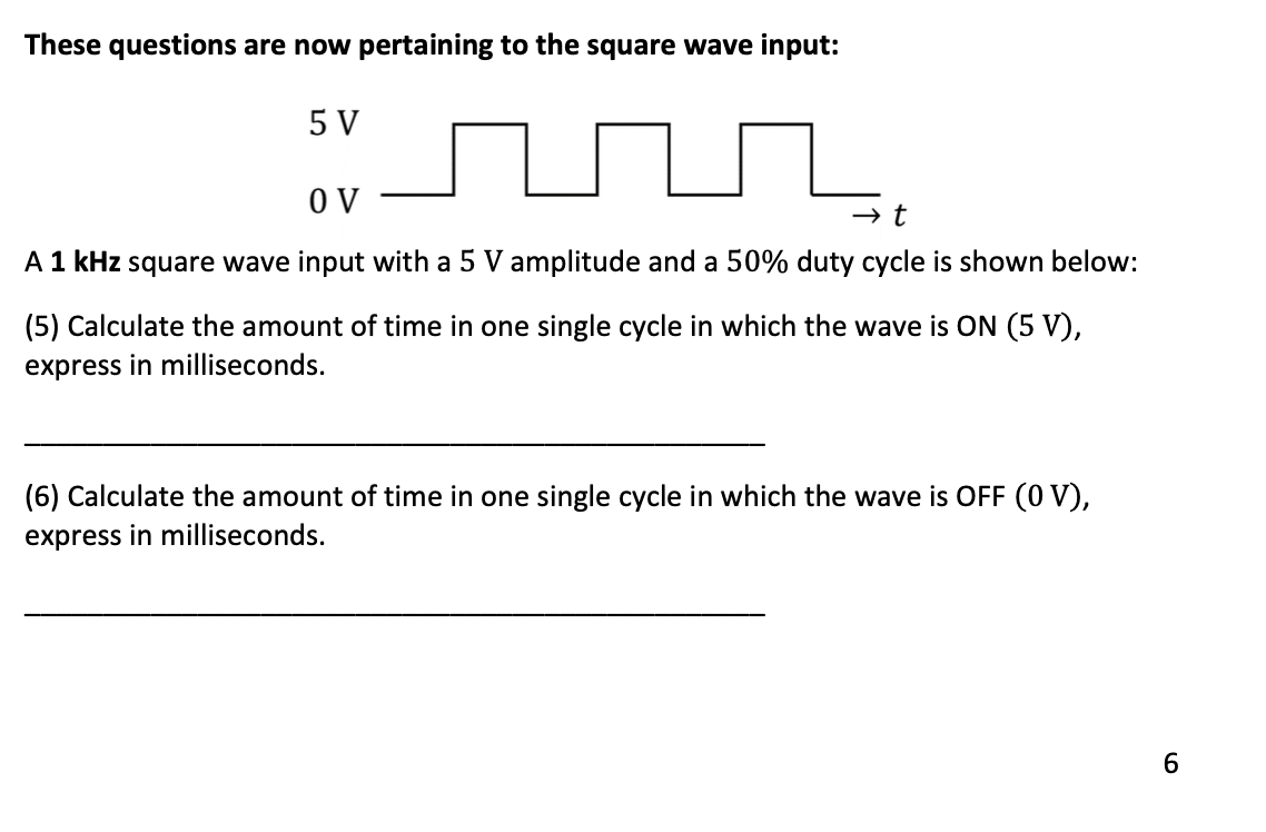 Solved These Questions Are Now Pertaining To The Square Wave 