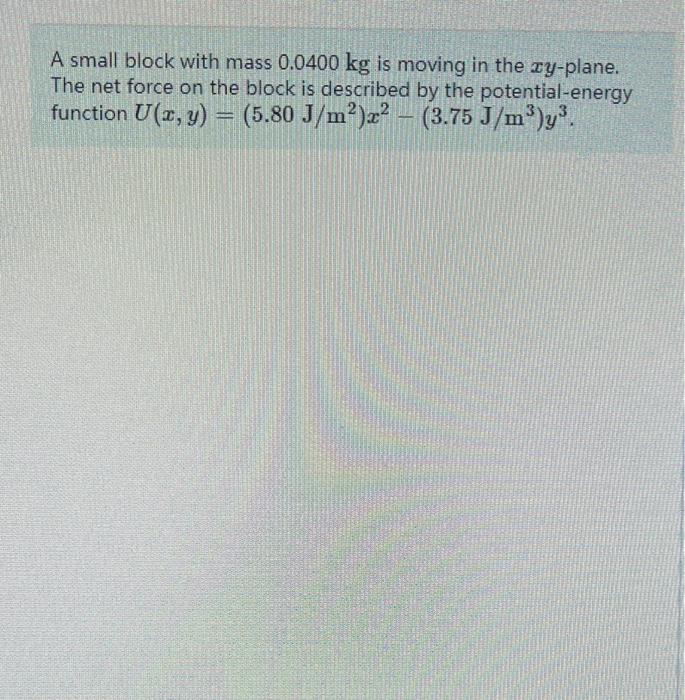 Solved A small block with mass 0.0400 kg is moving in the | Chegg.com