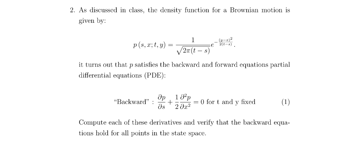 Solved As discussed in class, the density function for a | Chegg.com
