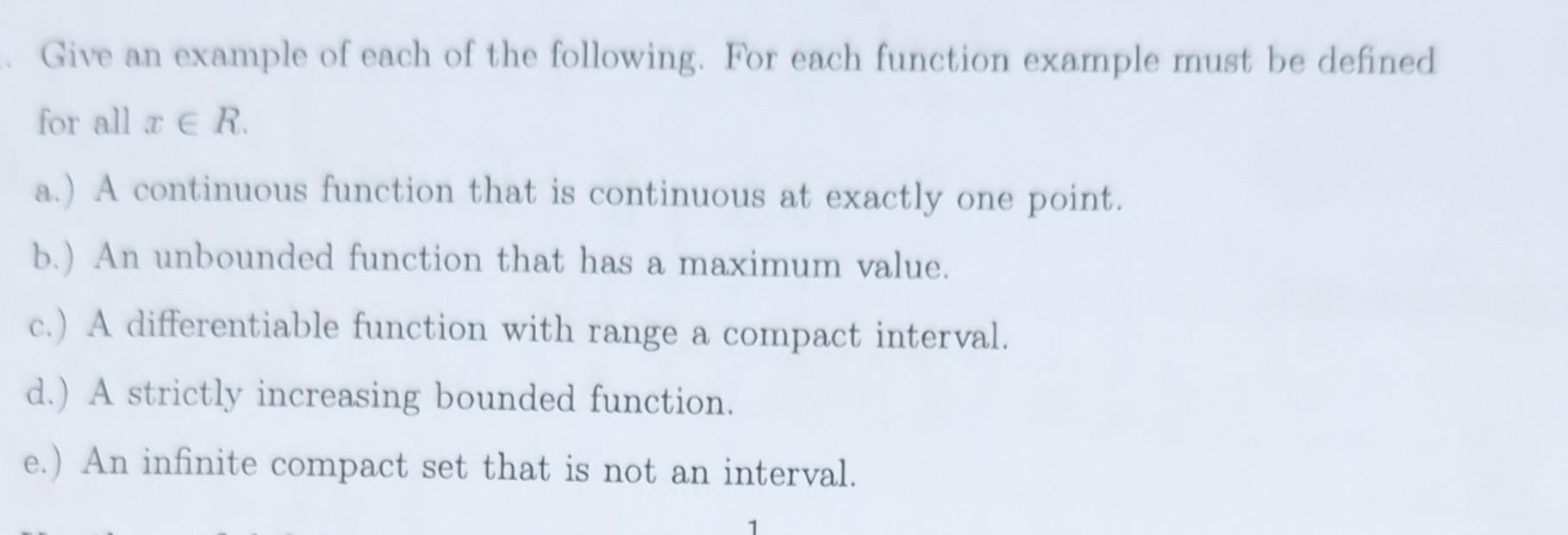 Solved Give an example of each of the following. For each | Chegg.com