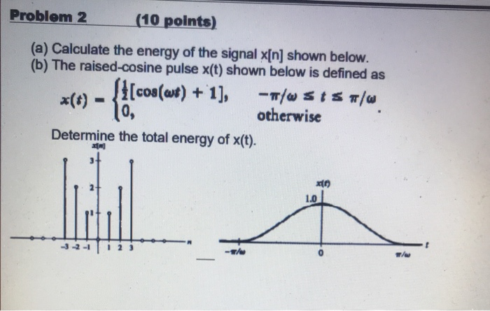 Solved Problem 2 (10 points) (a) Calculate the energy of the | Chegg.com
