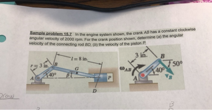 Solved Sample problem 15.7 In the engine system shown, the | Chegg.com