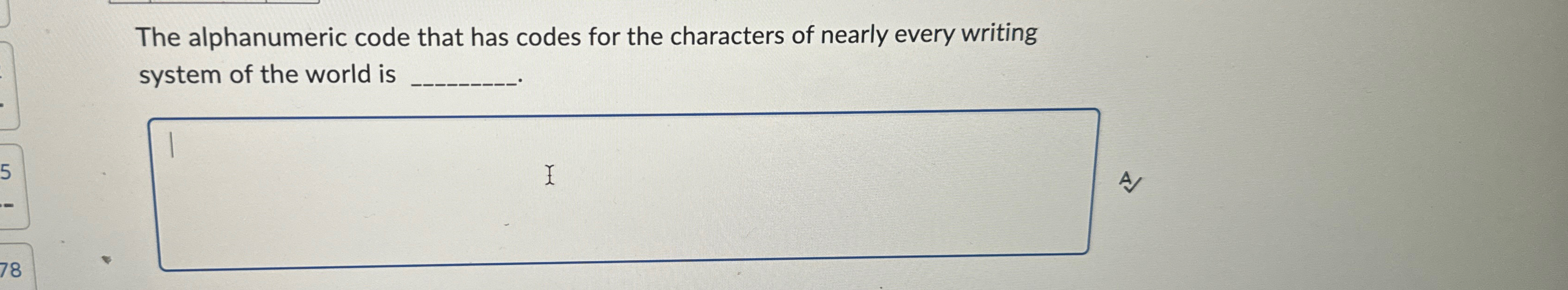 Solved The alphanumeric code that has codes for the | Chegg.com
