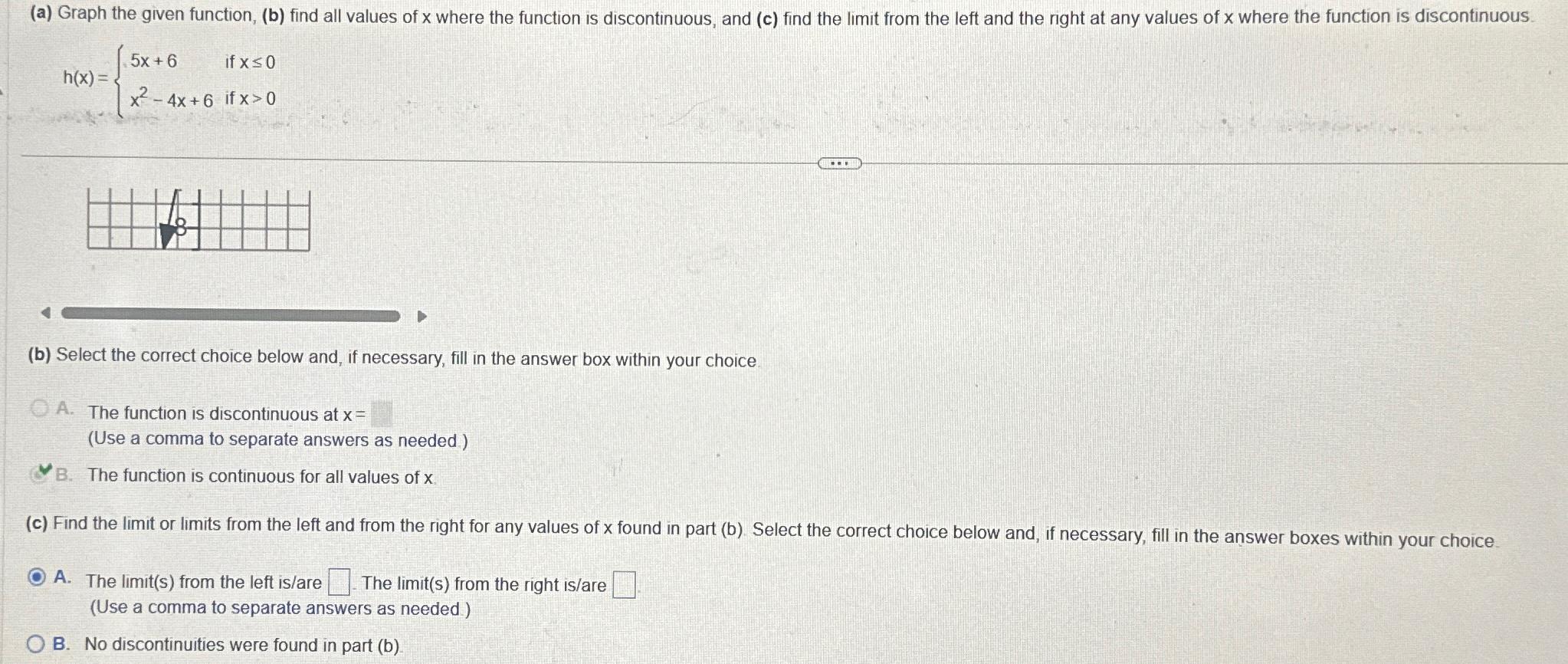 Solved (a) ﻿Graph the given function, (b) ﻿find all values | Chegg.com