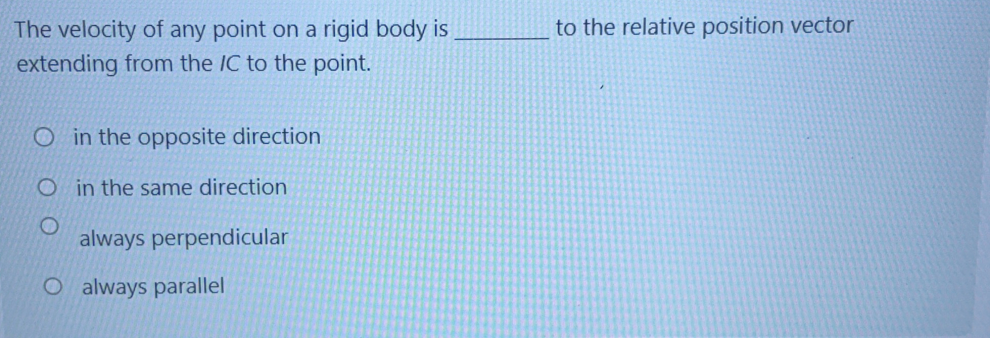 Solved The velocity of any point on a rigid body is q, ﻿to | Chegg.com