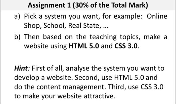 Solved subject: web programming suggest me the system and | Chegg.com