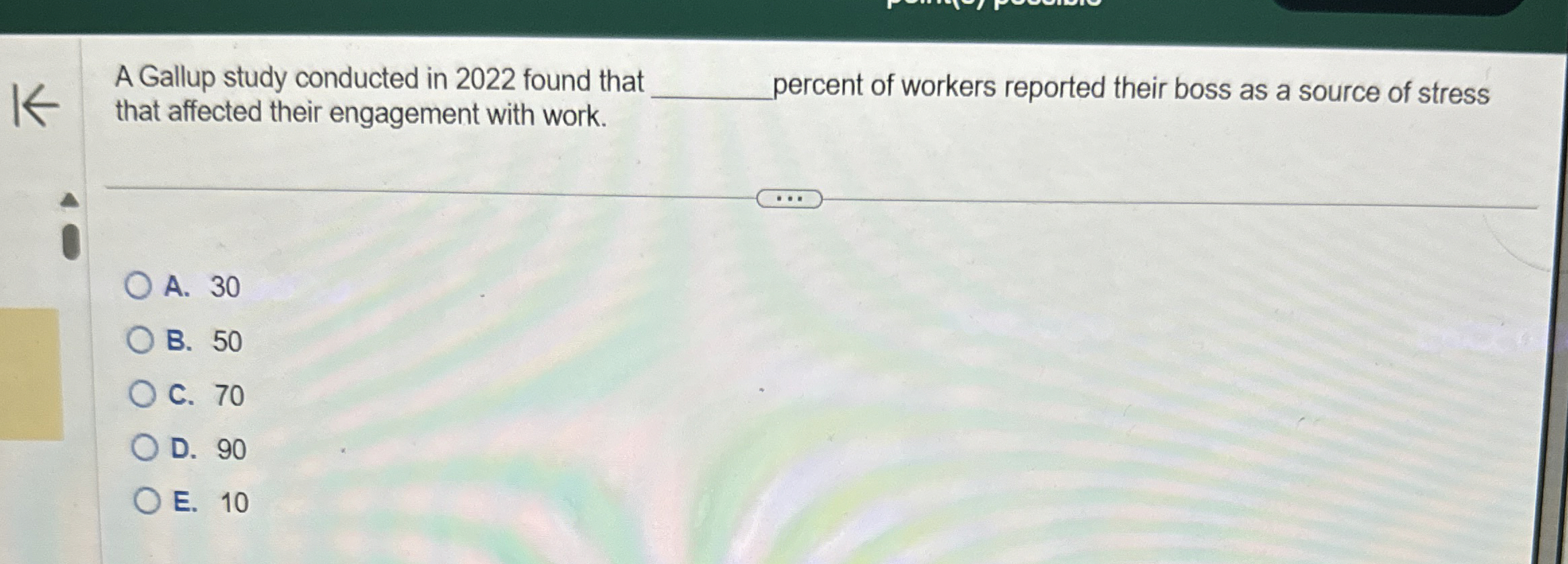 Solved A Gallup study conducted in 2022 ﻿found thatthat | Chegg.com