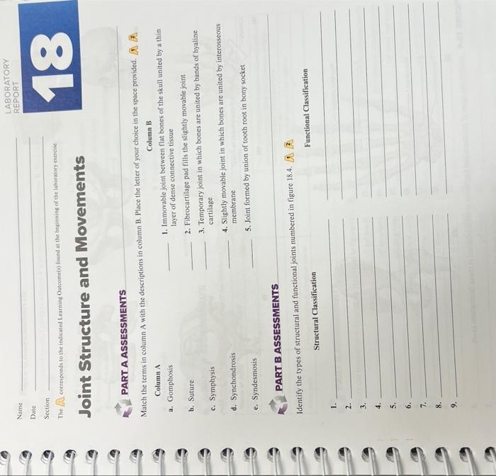 Solved Name Date Section The A corresponds to the indicated | Chegg.com