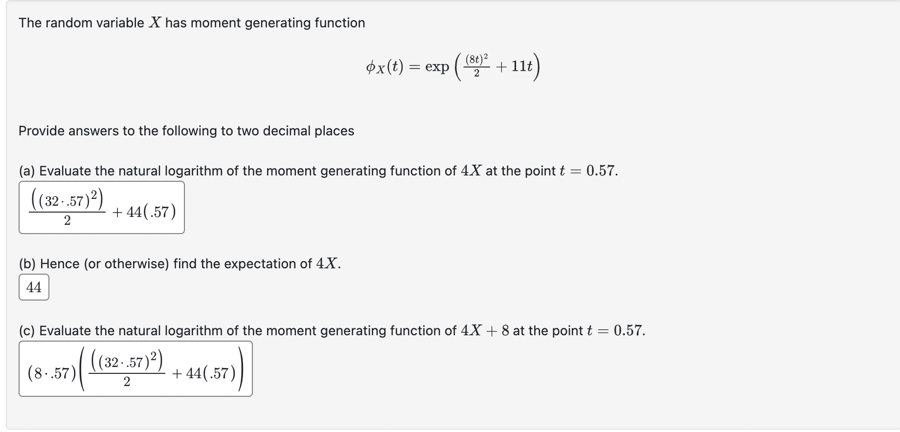 Solved The random variable x ﻿has moment generating | Chegg.com