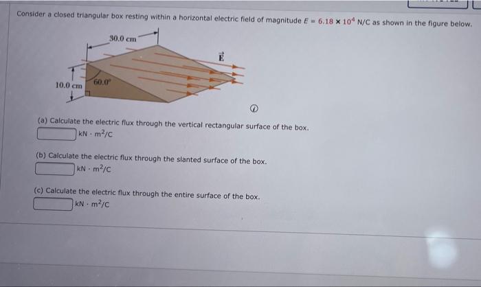 Solved Consider a closed triangular box resting within a | Chegg.com