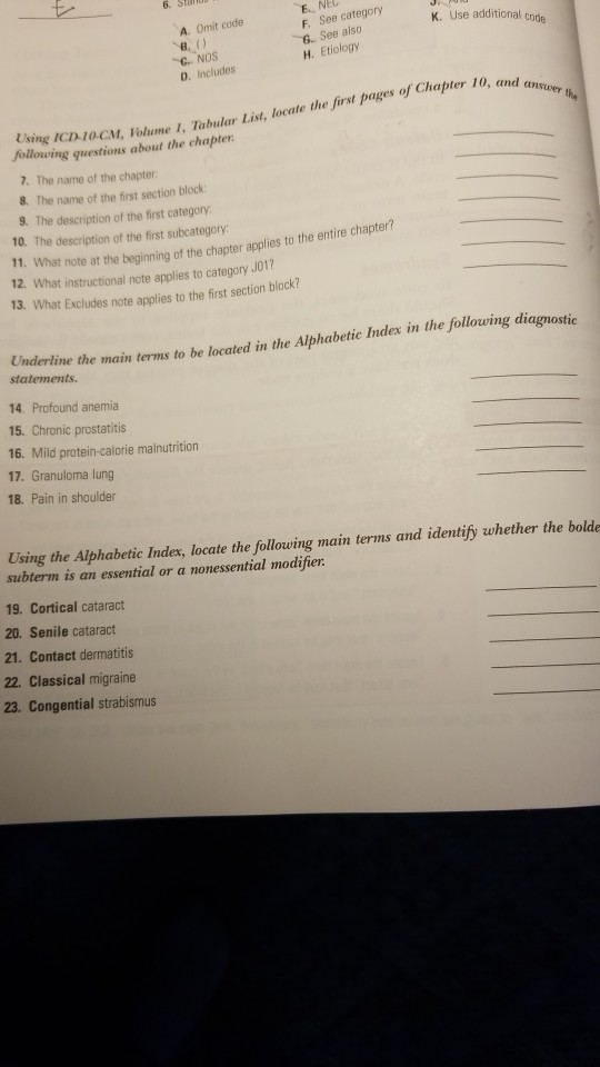 CHAPTER 3 ICD-10-CM Format and Conventions 69 Using | Chegg.com