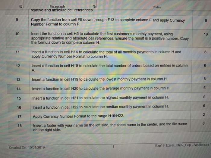 Solved KI Paragraph relative and absolute cell references. | Chegg.com