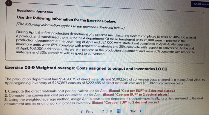 Solved Saved Help Save & Exit Check m Exercise 03-9 | Chegg.com