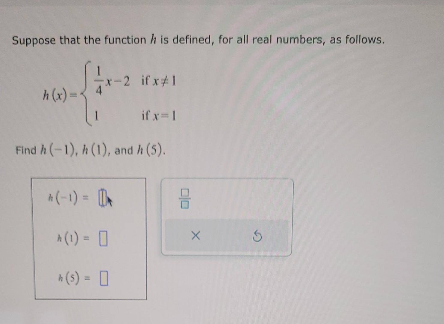 Solved Suppose that the function h is defined, for all real | Chegg.com