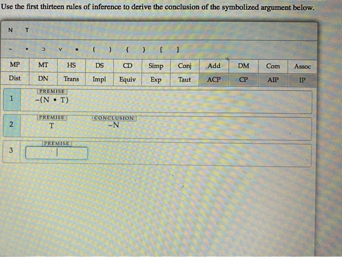 Solved Use the first thirteen rules of inference to derive | Chegg.com