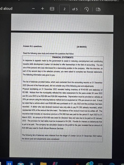 Solved Read the following case study and ansimer the | Chegg.com