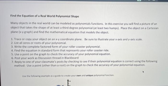 Solved Find the Equation of a Real World Polynomial Shape | Chegg.com