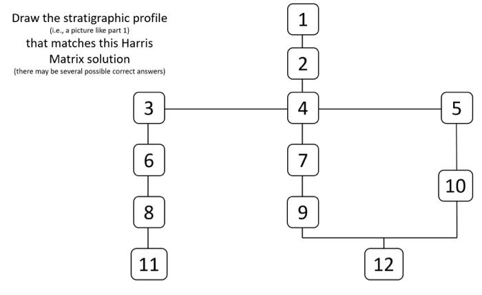 Solved Draw the stratigraphic profile that fits the | Chegg.com