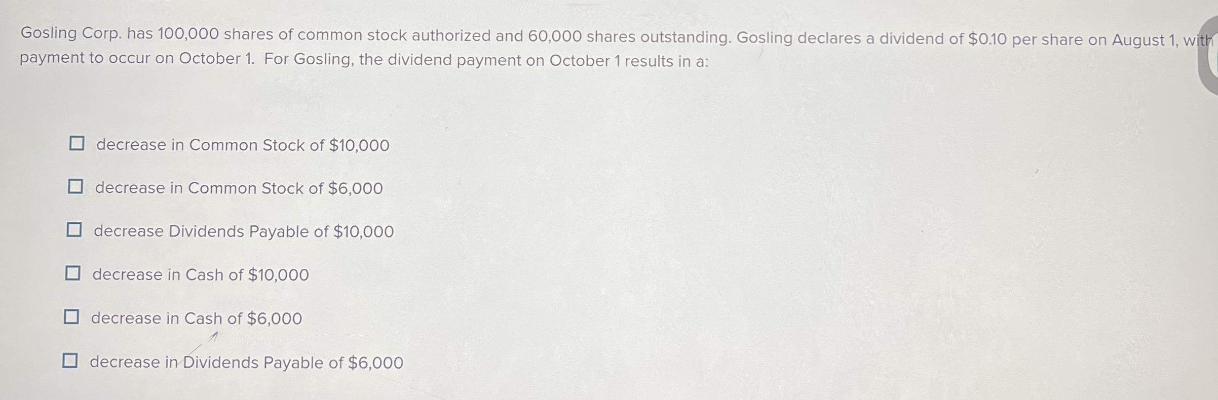 High Quality SOLUTION Gosling Corp. has 100,000 ﻿shares of common stock | Chegg.com