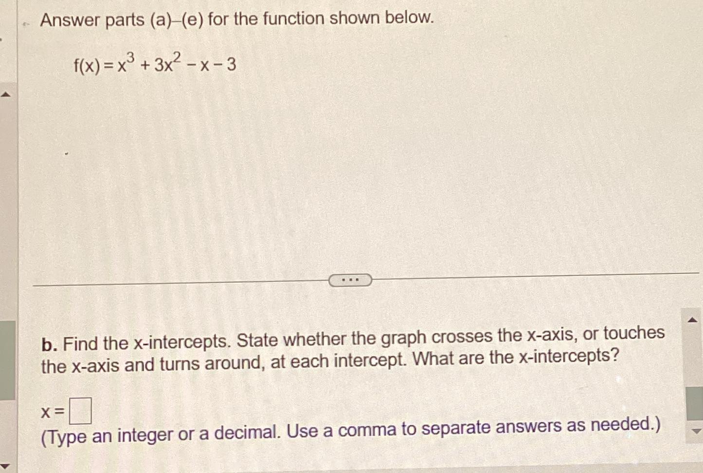 Solved Answer parts (a)-(e) ﻿for the function shown | Chegg.com