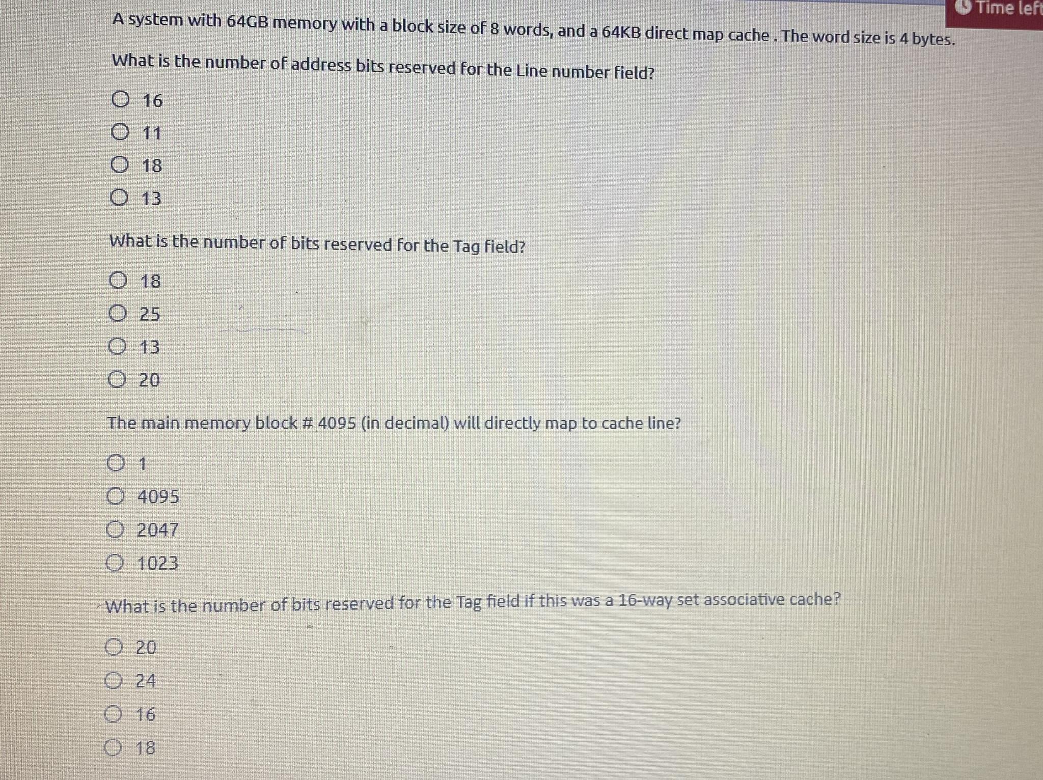 Solved A system with 64GB ﻿memory with a block size of 8 | Chegg.com